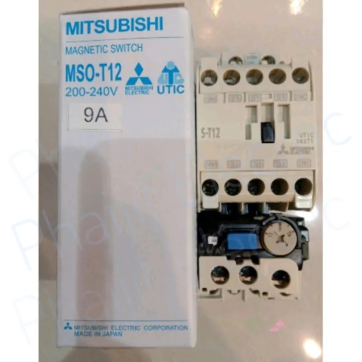 Mitsubishi Contactors MSO-T12 ชุดแมคเนติคพร้อมโอเวอร์โหลด MSOT 12 Mitsu ...
