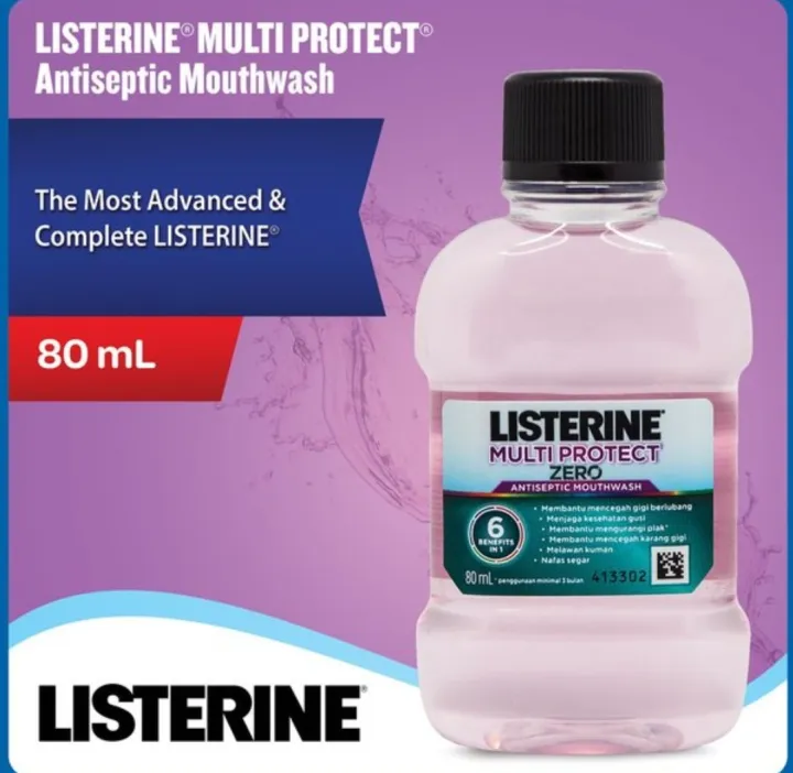 Listerine Obat Kumur Multi Protect Clean Mint Liserin Antiseptic ...