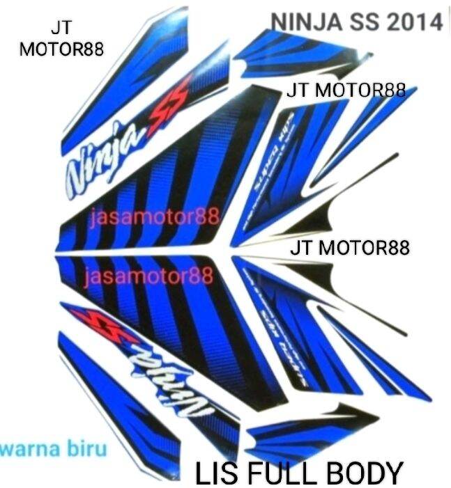 LIS BODY STIKER NINJA SS 2014 WARNA BIRU | Lazada Indonesia