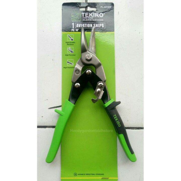 TEKIRO Gunting baja ringan gunting seng tekiro 10in lurus hollow ...
