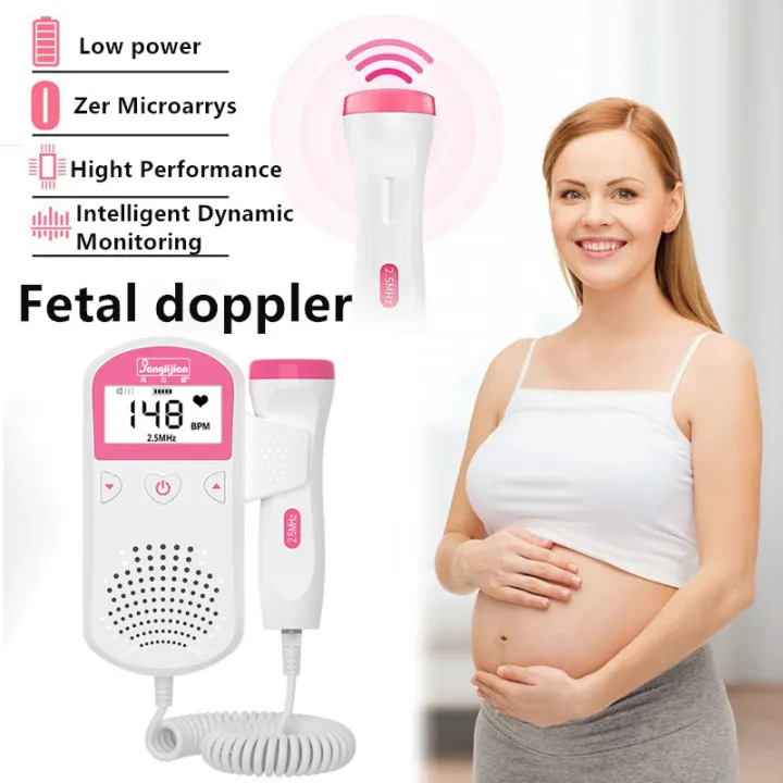 Fetal Doppler Baby Heart Rate Detector Portable Pregnant Baby ...