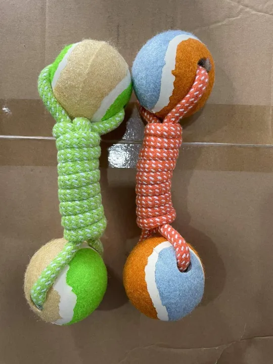 Dog Toy Two Ball Rope | Lazada PH