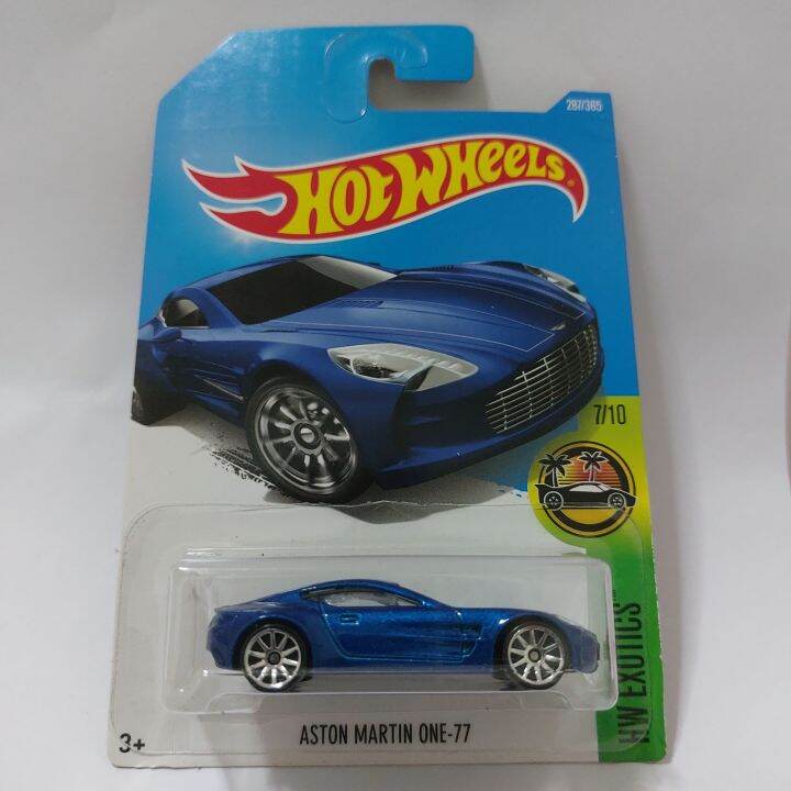 รถเหล็ก Hotwheels ASTON MATIN ONE-77 สีน้ำเงิน (LZ05) | Lazada.co.th