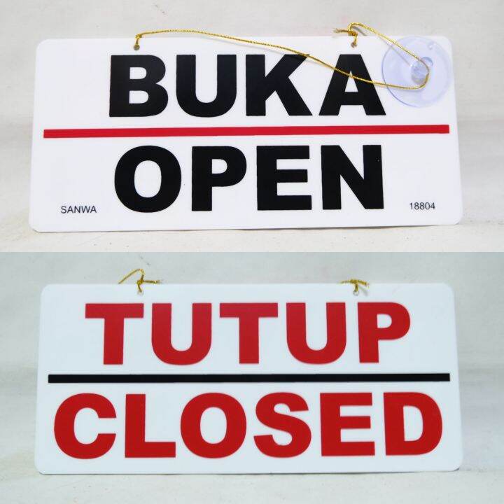 papan tulisan open close/papan tulisan buka tutup/papan open close ...