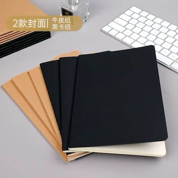 A5 Retro Craft Notebook Line/Grid/Blank/Dot 40 Sheets Black/Khaki ...