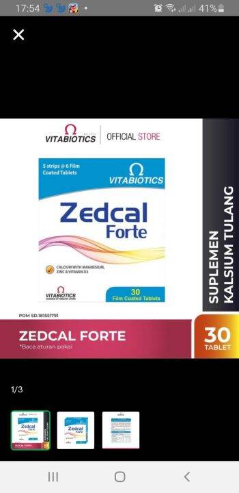 Vitabiotics Zedcal Forte untuk Tulang & Mencegah Osteoporosis | Lazada ...