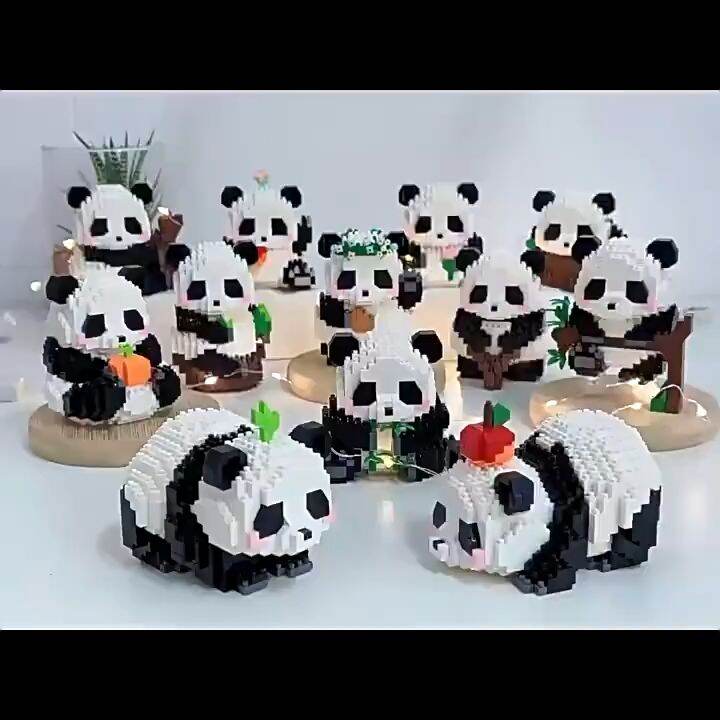 LELE Nano Block Lego Panda Park Mainan Balok Susun Mainan Anak Mainan ...
