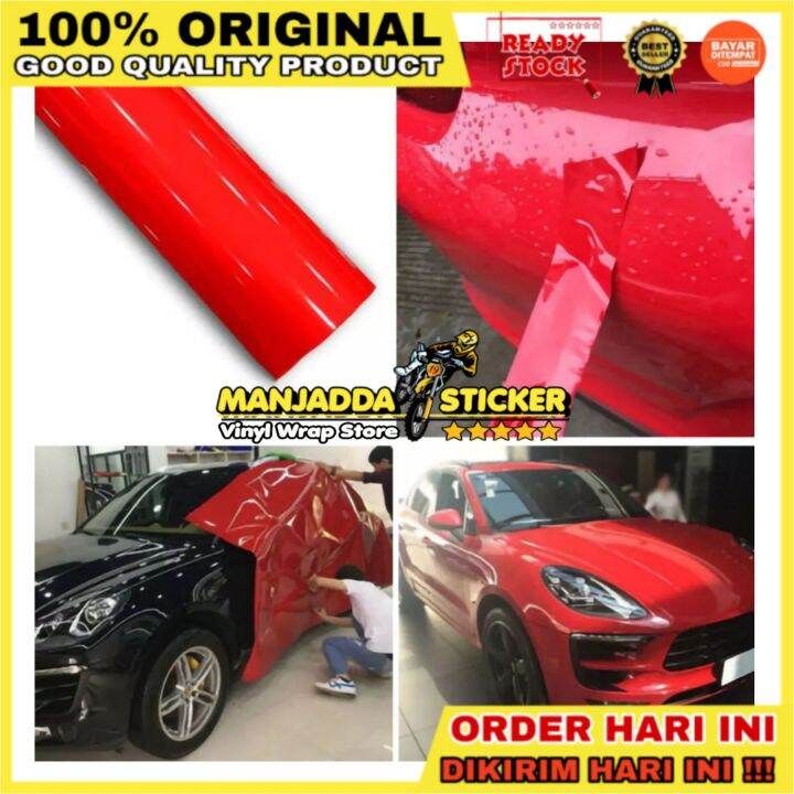 STIKER ORACAL MERAH GLOSSY | Lazada Indonesia