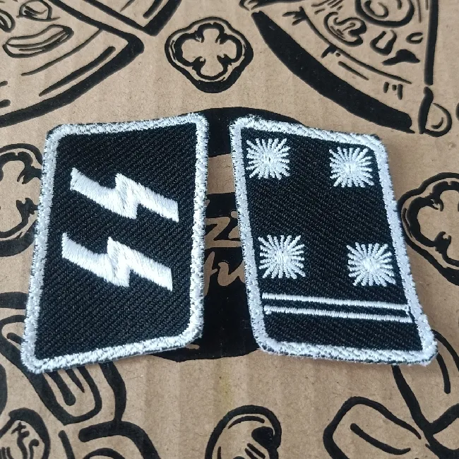 Bordir Pangkat Kerah Bintang 4 Totenkopf Kemeja Jerman Swastika World ...