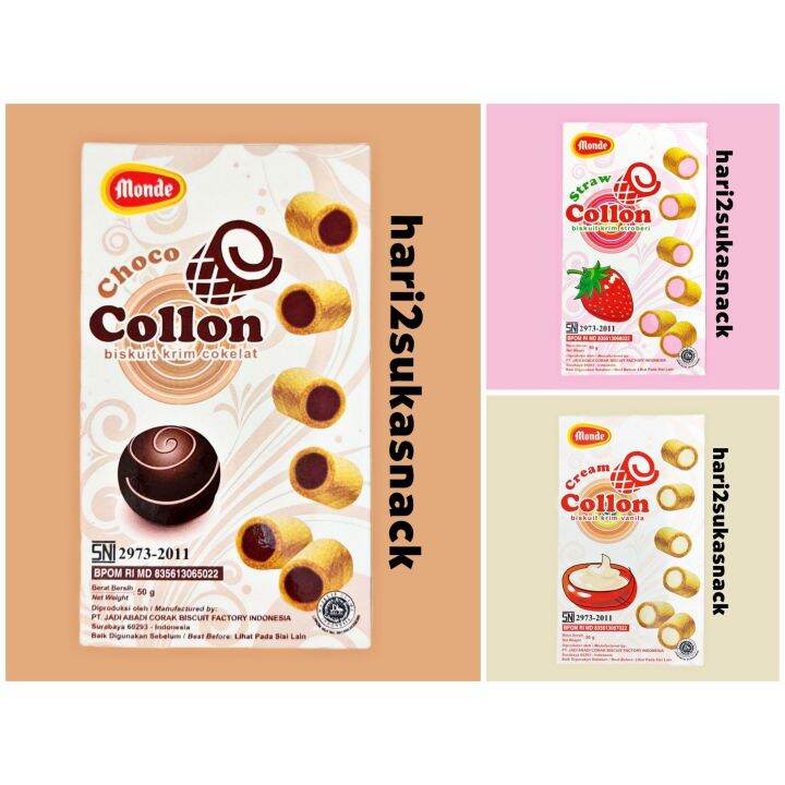 Biskuit Collon Egg Roll Rasa Cokelat / Strawberry / Vanilla | Lazada ...