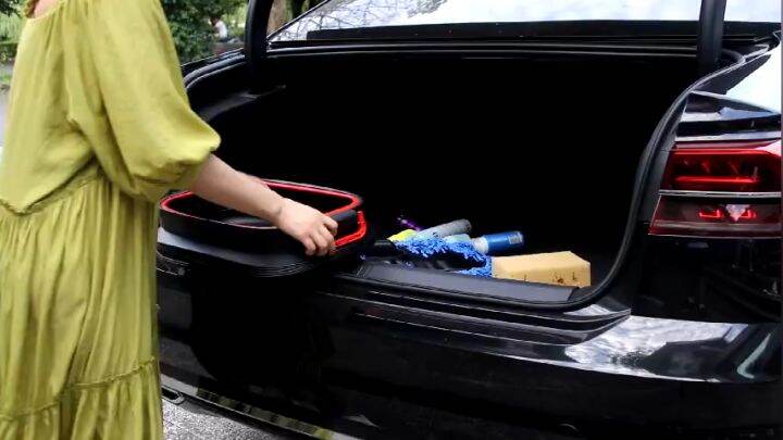 37L Foldable Dustbin Storage Bucket Collapsible Trash Rubish Car Trunk ...