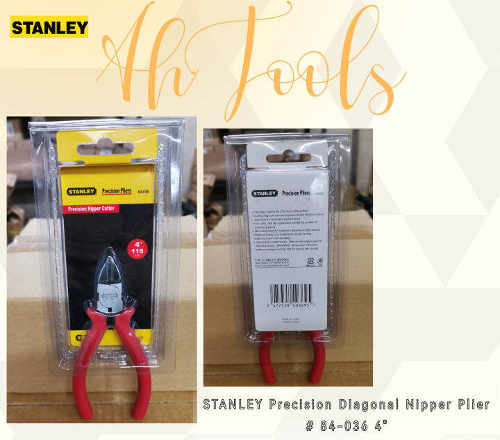 STANLEY PRECISION DIAGONAL NIPPER PLIER #84-036 4" | Lazada PH