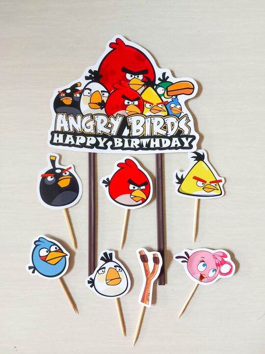 TOPPER ANGRY BIRD / TOPPER KUE ANGRY BIRD / CAKE TOPPER ANGRY BIRD ...