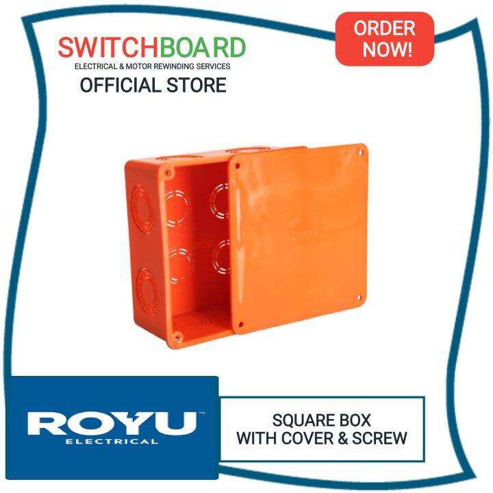 ROYU Square Box with Cover & Screw | Lazada PH