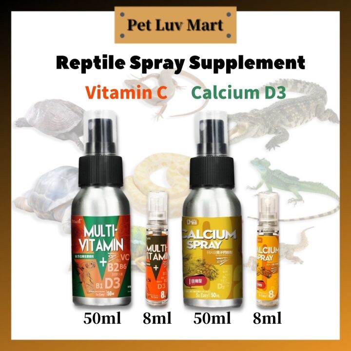 Tortoise Calcium D3 Reptile Lizard Tortoise Vitamin C Spray Supplement ...
