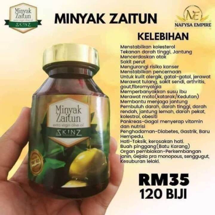 1 botol minyak zaitun x 120 kapsul | Lazada