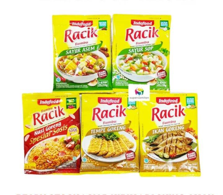 Indofood Bumbu Racik Ikan Goreng Racik Nasi Goreng Racik Sop | Lazada ...