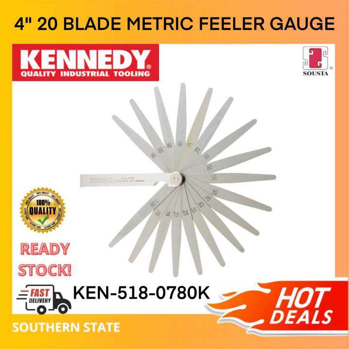 Kennedy 4" 20 BLADE METRIC FEELER GAUGE KEN-518-0780K | Lazada