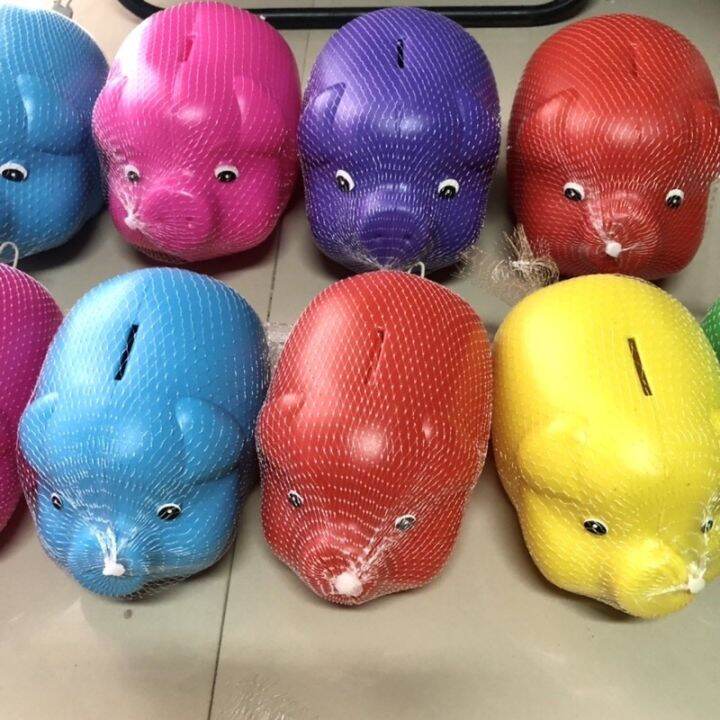 Large Plastic Piggy Coin Bank Coin Bank Alcancia Alkansya Laruan ...