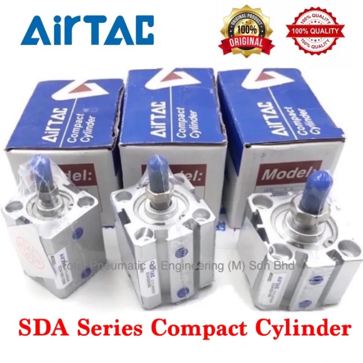 AirTAC SDA Series Pneumatic Compact Cylinder Bore 12mm-63mm Air Cylinder AirTAC Cylinder Airtac ...