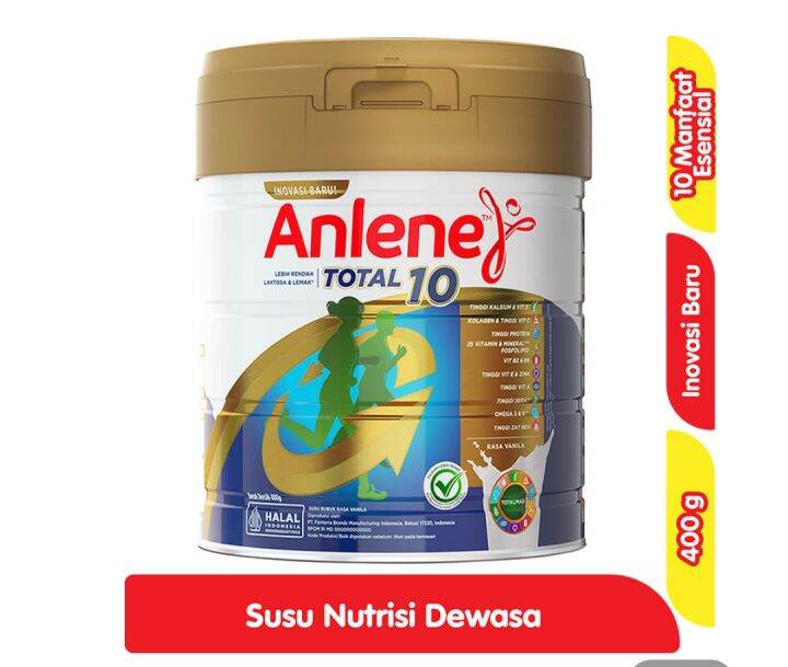 Anlene Total 10 susu bubuk nutrisi dewasa vanilla-10 manfaat esensial 400 g | Lazada Indonesia