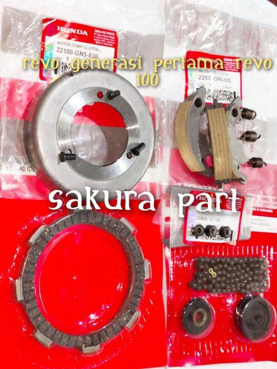 Paket 5aitem kampas Ganda Honda Revo 100 Revo generasi pertama 100cc ...