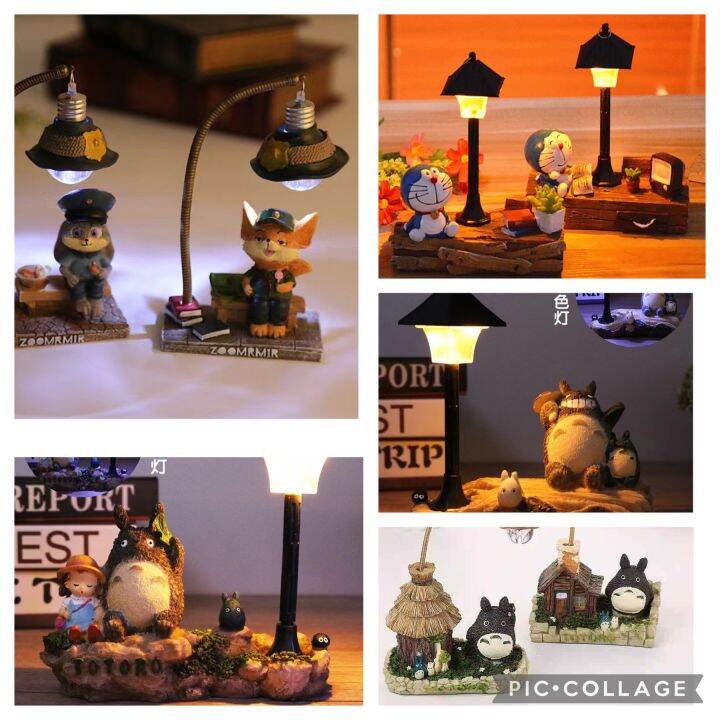 Lampu Hias Tidur New Creative Resin Cartoon Totoro /Doraemon /crazy ...