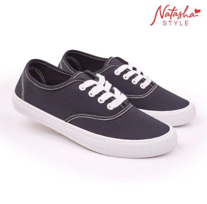 Natasha Ladies Shoes Amifa Black Sneaker Canvass NLS | Lazada PH