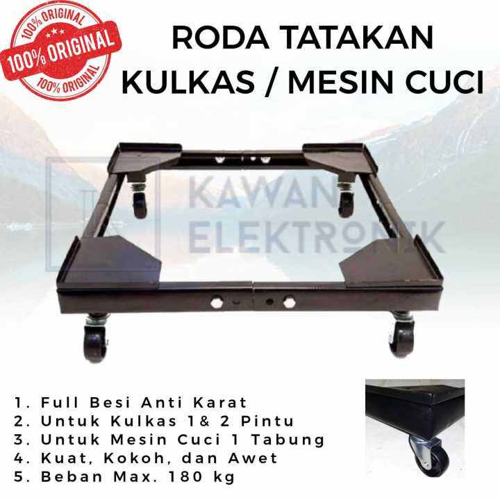 RODA KAKI KULKAS/ MESIN CUCI FULL BESI 1 TABUNG/ 1 PINTU KOKOH | Lazada ...