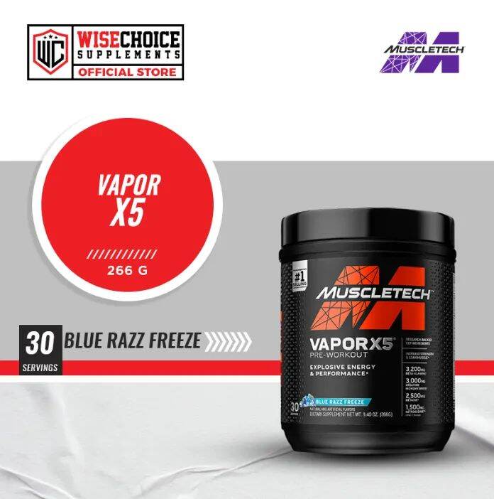 MUSCLETECH VAPOR X5 NEXT GEN 30 SERVINGS BLUE RAZZ FREEZE | Lazada PH