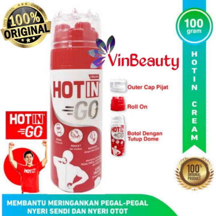 ORIGINAL HOTIN GO MERAH PUTIH 100 GRAM / HOT IN KRIM GO BOTOL PUTIH 100 ...
