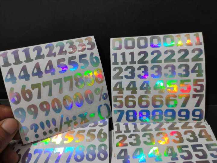 Stiker angka lengkap 1 lembar sticker cutting acesoris variasi motor ...