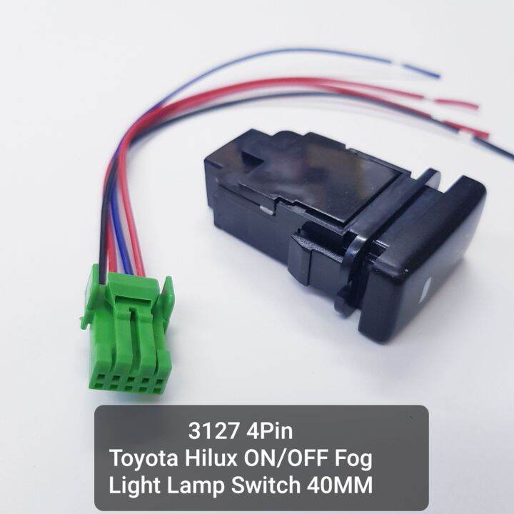 3127 4pin Toyota Hilux ON/OFF Fog Light Lamp Switch 40mm with socket ...