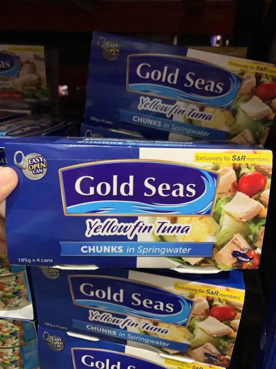 Gold Seas Yellow Fin Tuna Chunks in Springwater 4x 185g | Lazada PH