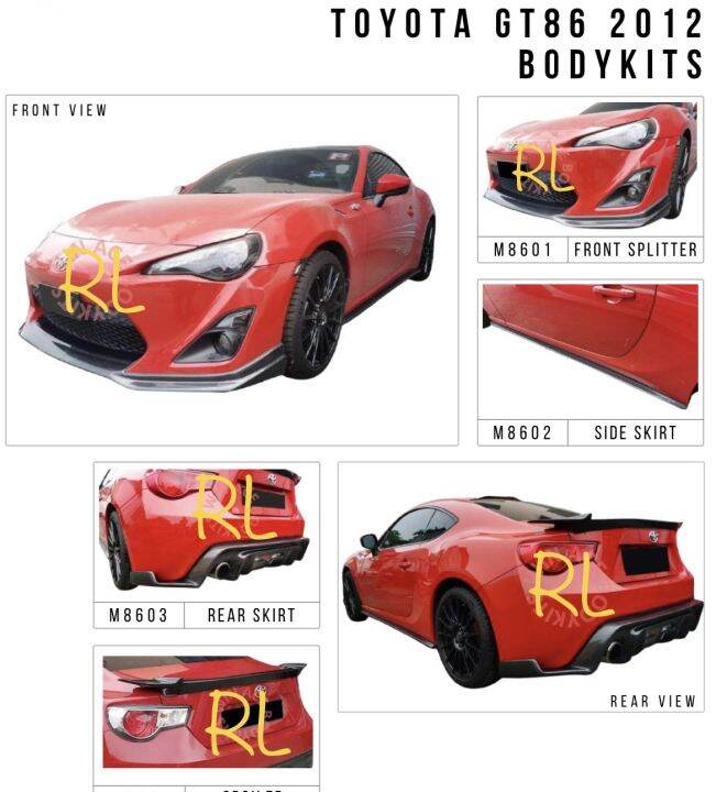 Toyota GT 86 2013 2014 2015 2016 TRD V2 Bodykit body kit front side ...