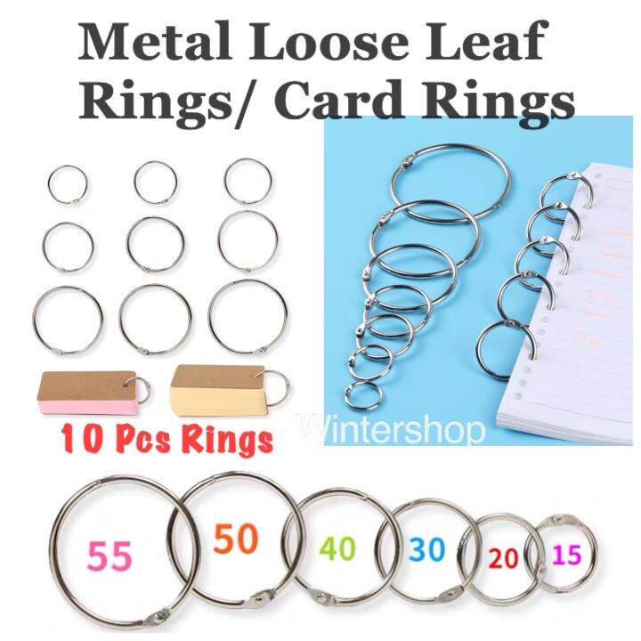 10PCS METAL RINGS Loose leaf Ring Binder Rings inner diameter 25mm 30mm ...