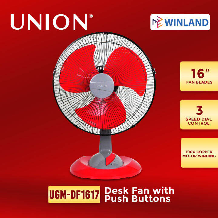 UNION by Winland 16inches Desk Fan / Electric Fan UGM-DF1618 | Lazada PH