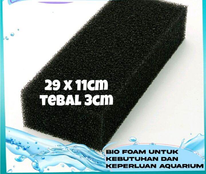 kapas filter hitam kapas hitam busa hitam busa biofoam busa foam hitam busa filter | Lazada ...
