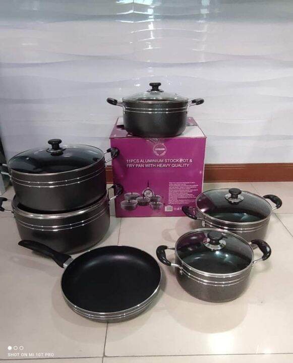 SEEMAN COOKWARE SET HEAVY DUTY &ALUMINUM NON STICK &FRYING FAN SET ...