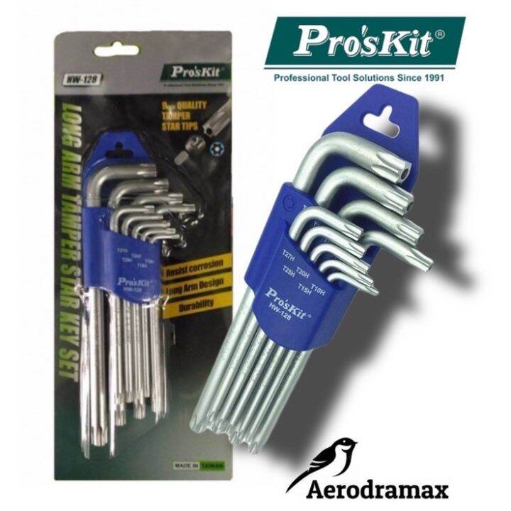 Pro’sKit HW-128 Long Arm Tamper Star Key Set | Lazada