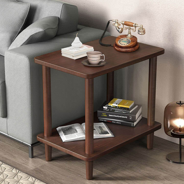 Solid Wood Sofa Side Table Modern Minimalist Living Room Sofa Side ...