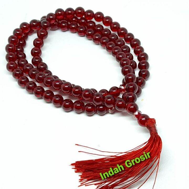 TASBIH BATU MERAH SIYEM 8MM 99BUTIR ORIGINAL | Lazada Indonesia
