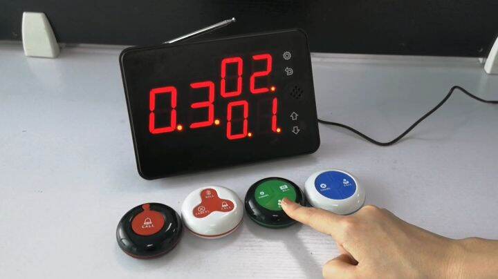 Restaurant Table Buzzer Wireless Calling System Waiter Service Calling ...