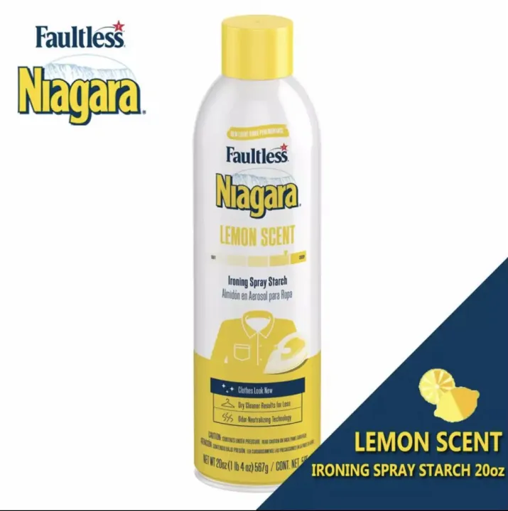 Faultless Niagara Heavy finish Ironing spray starch Lemon Scent (567g ...