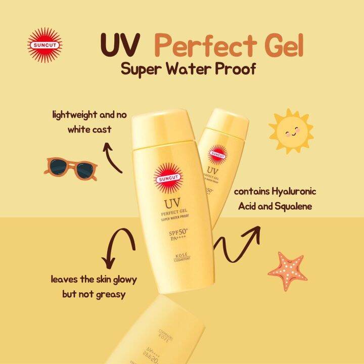 Kose Suncut Super Water Proof UV Perfect Gel SPF50+ PA++++ 100g Sunscreen Sun Protection | Lazada PH