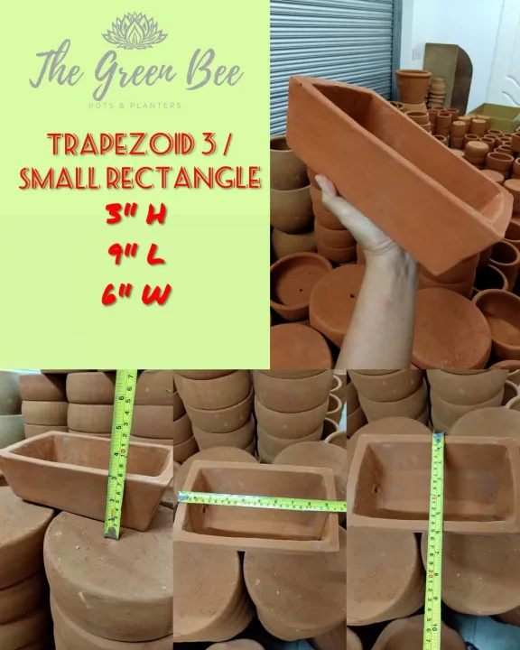 Rectangle Clay Pot / Terracotta Clay Pot for Plants / Bonsai Clay Pot ...