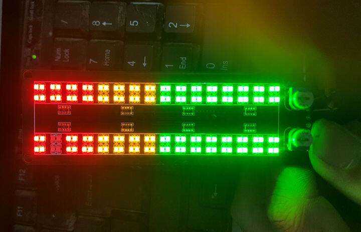 LED 32 Segment Audio Rhythm Light Music Spectrum LED Light DIY Volume ...