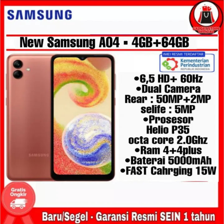 hp samsung galaxy a04 ram 4gb 64gb garansi resmi 1 tahun | Lazada Indonesia