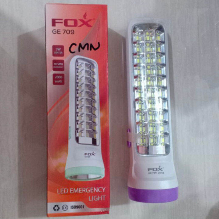 LAMPU SENTER PLUS LAMPU EMERGENCY LED CAS FOX GE 709 3W DAN 30W LED SMD ...