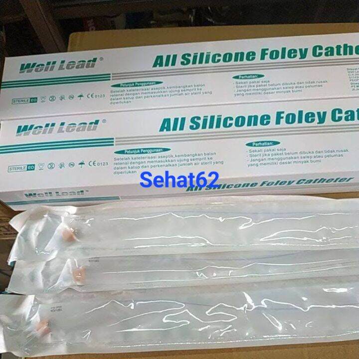 Foley kateter silicon ukuran 14fr 16fr 18fr (pemakaian 30hari) | Lazada ...